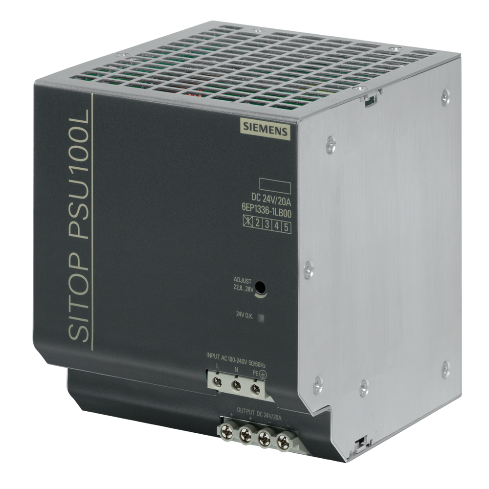 Siemens Sitop PSU100L Stabilized power supply, 24VDC, 20A - Rubicon ...